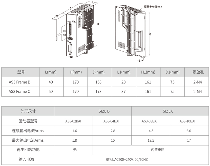 AS3系列伺服驱动器
